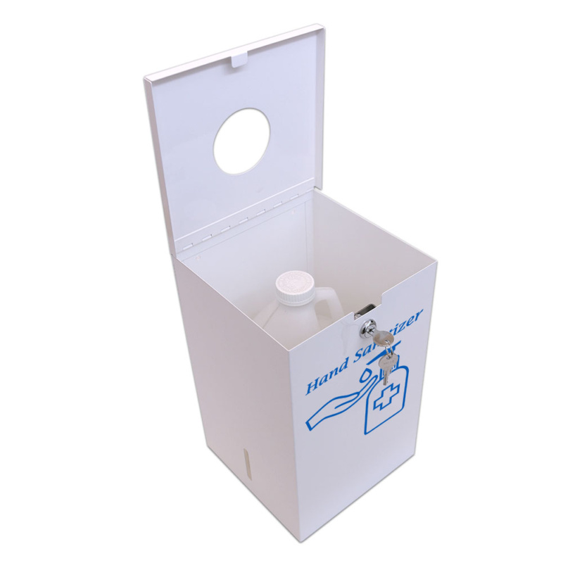 Locking Hand Sanitizer Gallon Cabinet - windycitycabinet