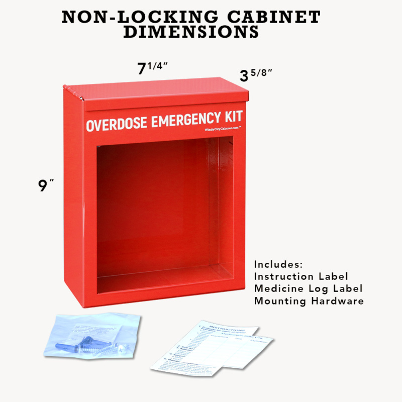 Overdose Emergency Kit Non-Locking Cabinet at WindyCity